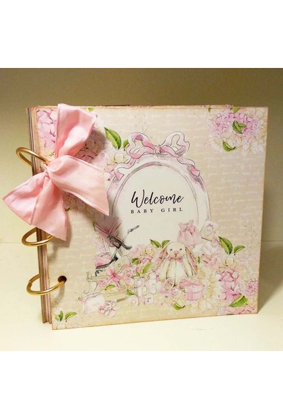 Kız Bebek Tavşan Tasarımlı Fotograf Albümü