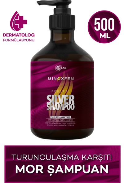 Minoxfen Mor Şampuan Turunculaşma Karşıtı Tuz Ve Paraben Içermeyen Canlandırıcı Silver Mor Şampuan 500ml Minoxfen Mor Şampuan Turunculaşma Karşıtı Tuz Ve Paraben Içermeyen Canlandırıcı Silver Mor Şampuan 500ml
