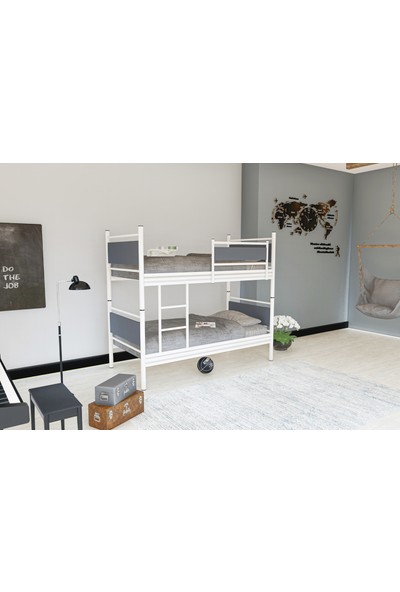 Metalia Gm 128 Star Ahşap Metal Ranza Beyaz-Antrasit Gri Metalia Gm 128 Star Ahşap Metal Ranza Beyaz-Antrasit Gri