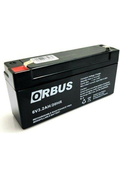 Orbus 6V 3.2AH Bakımsız Kuru Akü Orbus 6V 3.2AH Bakımsız Kuru Akü