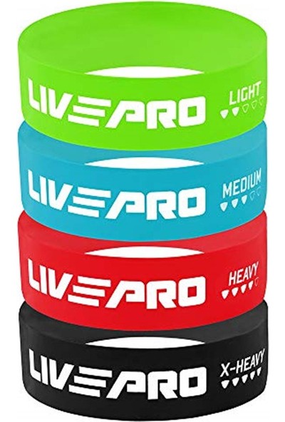 Livepro LP8412 4lü Egzersiz Bant Ssağlıkmarketim Livepro LP8412 4lü Egzersiz Bant Ssağlıkmarketim