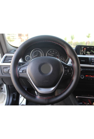Ayz Oto Aksesuar Dikmeli Direksiyon Kılıfı Çift Renk Dikişli 38- 40 cm