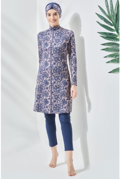 C&city Tam Kapalı Tesettür Mayo C12002 Koyu Lacivert