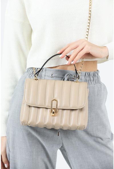 Petek Karnaval Kadın Vizon Nakışlı Omuz Çantası