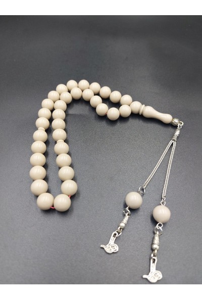 İbrahim Altıntaş Corian (Mermer) Kum Beji Küre Kesim Alpaka Püsküllü Tespih