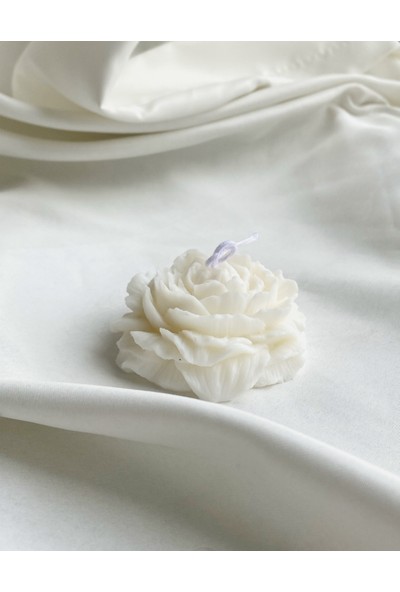 100% Soya Mumundan Yapılmış Gül, Banyo Dekoru, Şakayik Çiçeği Mumluk