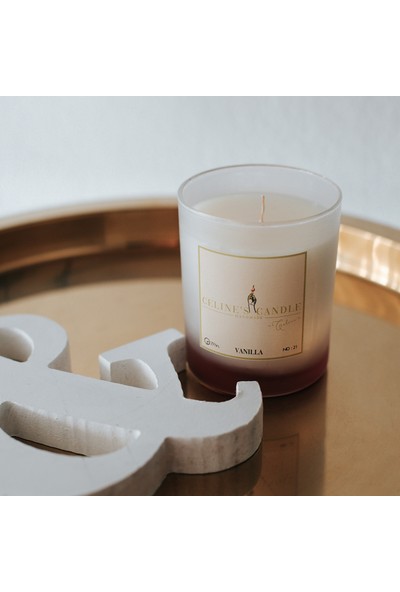 Dekoratif Vanilya Kokulu Bardak Mum