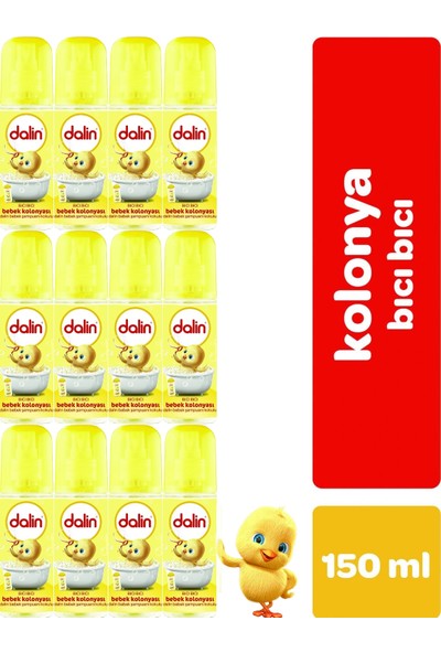 Dalin Bebek Kolonyası 150ML (Bıcı Bıcı Kokusu) Klasik 12 Li Set Dalin Bebek Kolonyası 150ML (Bıcı Bıcı Kokusu) Klasik 12 Li Set