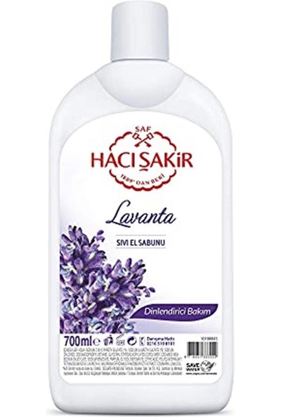 Hacı Şakir Lavanta Sıvı El Sabunu 700 Ml 1 Paket Hacı Şakir Lavanta Sıvı El Sabunu 700 Ml 1 Paket