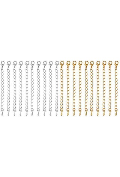 Basto 3X20 Adet 70 mm Uzatma Zinciri Istakoz Klipsli Takı Için Altın ve Beyaz K3 Adet (Yurt Dışından) Basto 3X20 Adet 70 mm Uzatma Zinciri Istakoz Klipsli Takı Için Altın ve Beyaz K3 Adet (Yurt Dışından)