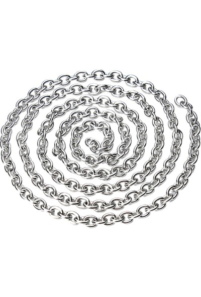 Basto 5 Metre Paslanmaz Çelik Takı Yapma Genişleticiler Zincir Gümüş 4X5MM (Yurt Dışından) Basto 5 Metre Paslanmaz Çelik Takı Yapma Genişleticiler Zincir Gümüş 4X5MM (Yurt Dışından)