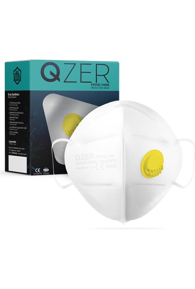 Medizer Qzer Beyaz 5 Katlı Ventilli Ffp2 Nr N95 Maske Medizer Qzer Beyaz 5 Katlı Ventilli Ffp2 Nr N95 Maske