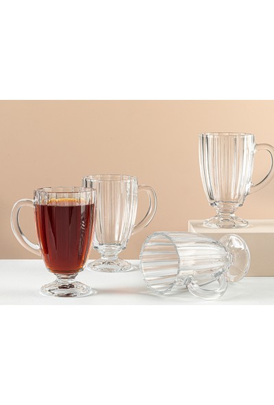 English Home Ricco Cam 4'lü Kahvaltılık Bardak 160 ml Şeffaf