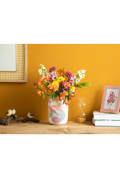 English Home Colourful Vazo 10,5X10,5X20 cm Multicolor English Home Colourful Vazo 10,5X10,5X20 cm Multicolor