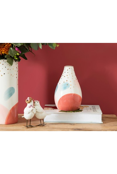 English Home Bright Florals Vazo 11,5X11,5X24,3 cm Multicolor English Home Bright Florals Vazo 11,5X11,5X24,3 cm Multicolor