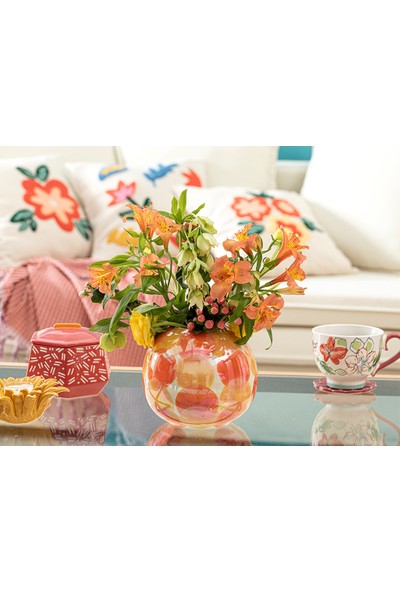 English Home Brilliant Vazo 16,7X16,7X15 cm Multicolor English Home Brilliant Vazo 16,7X16,7X15 cm Multicolor