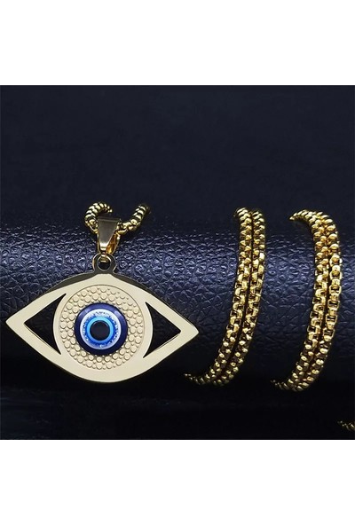 HG Erkek Çelik Göz Detaylı Kolye
