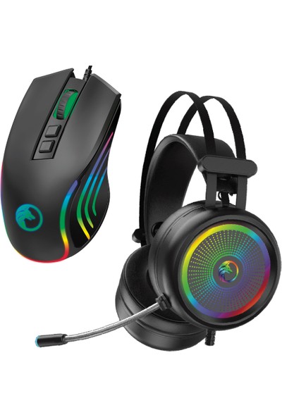 Gametech Iallmoon Rgb Prime Mouse + Feel Kulaklık Gaming Set Gametech Iallmoon Rgb Prime Mouse + Feel Kulaklık Gaming Set