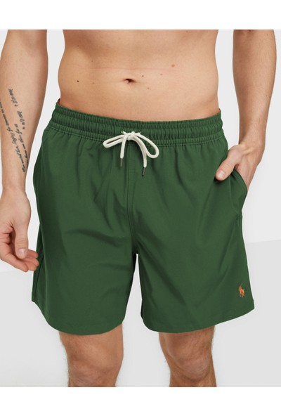 Polo Ralph Lauren Yeşil Renk Beli Lastikli Deniz Şortu