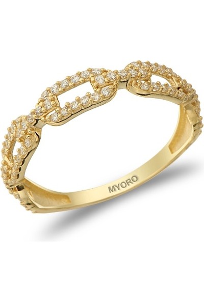 MYOROGOLD 14 Ayar Altın Mini Taşlı Yüzük MYOROGOLD 14 Ayar Altın Mini Taşlı Yüzük