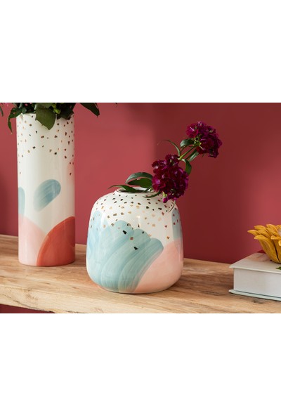 English Home Bright Florals Vazo 12,8X12,8X25,6 cm Multicolor