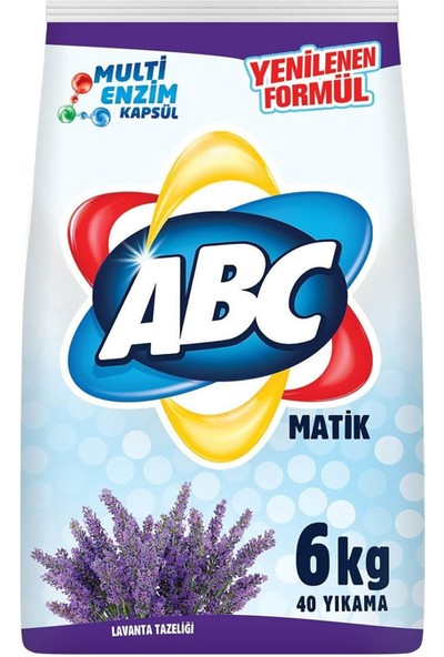 Abc Matik 6 kg Lavanta Renkli ve Beyaz Abc Matik 6 kg Lavanta Renkli ve Beyaz