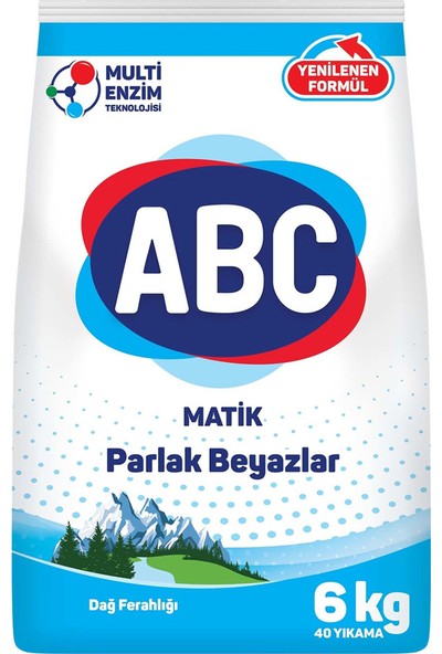 Abc Matik 6 kg Dağ Esintisi Parlak Beyazlar Abc Matik 6 kg Dağ Esintisi Parlak Beyazlar