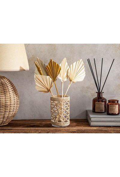 English Home Verona Vazo 9X9X25 cm Krem English Home Verona Vazo 9X9X25 cm Krem