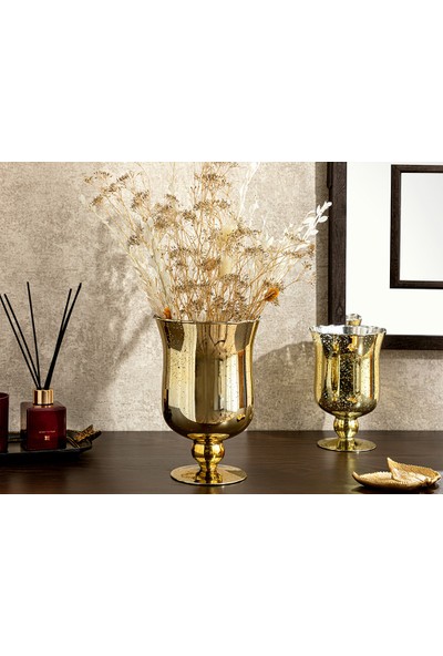 English Home Flashy Cam Vazo 22 cm Gold English Home Flashy Cam Vazo 22 cm Gold