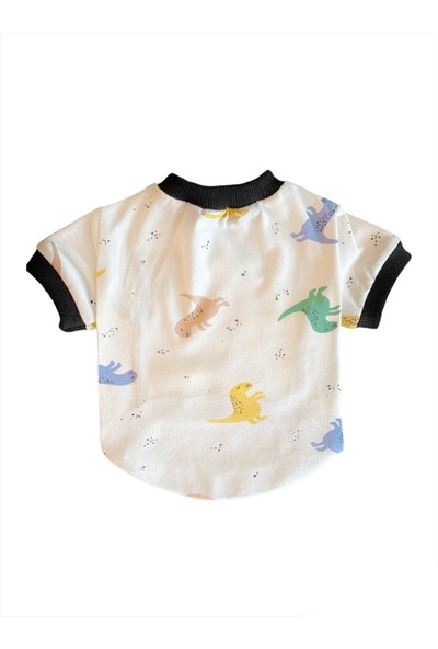 Bonanza Dinopark Oval Yaka Kedi Tişörtü, Kedi Kıyafeti