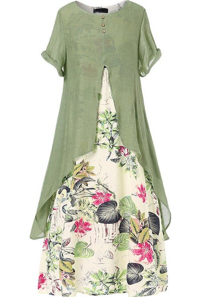 Wonderland Kadın Pamuklu Keten Elbise (Yurt Dışından) Wonderland Kadın Pamuklu Keten Elbise (Yurt Dışından)