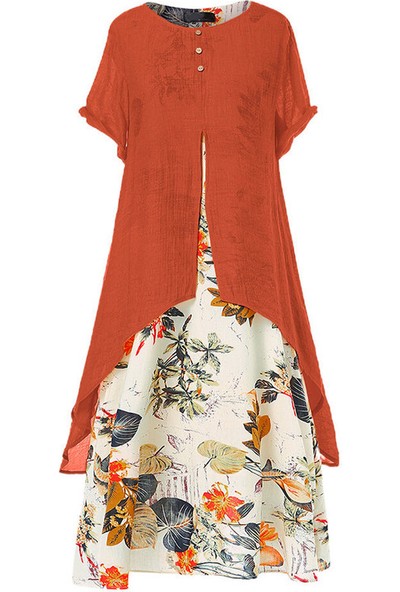 Wonderland Kadın Pamuklu Keten Elbise (Yurt Dışından) Wonderland Kadın Pamuklu Keten Elbise (Yurt Dışından)