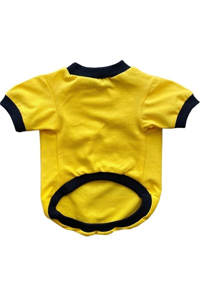 Bonanza Yellow Black Oval Yaka Kedi Tişörtü, Kedi Kıyafeti