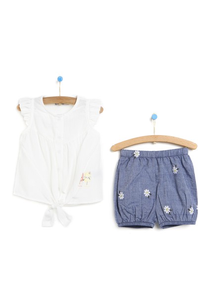 Bebbek Yenidoğan Sunshine Bluz-Denim Şort 2li Takım Bebbek Yenidoğan Sunshine Bluz-Denim Şort 2li Takım