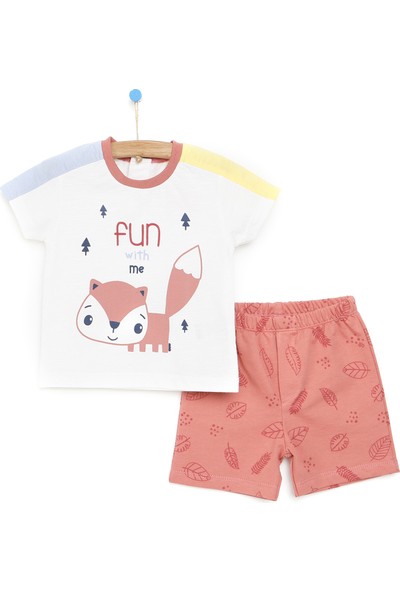 Fisher Price Orman Partisi Erkek Bebek Baskılı Tshirt-Şort