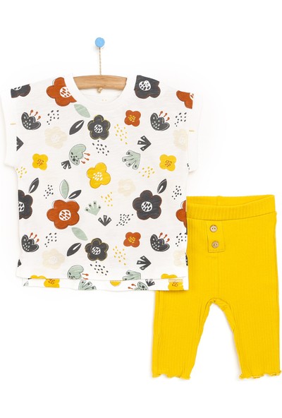 Hello Baby Basic Nordic Kız Bebek Ribana Tshirt-Tayt Takım Hello Baby Basic Nordic Kız Bebek Ribana Tshirt-Tayt Takım