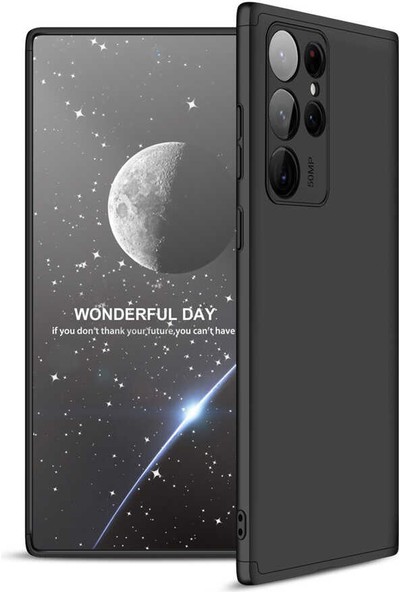 Case 4U Samsung Galaxy S22 Ultra Uyumlu Kılıf 3 Parçalı Tam Koruma Sert Mika Ays Kapak Siyah Case 4U Samsung Galaxy S22 Ultra Uyumlu Kılıf 3 Parçalı Tam Koruma Sert Mika Ays Kapak Siyah