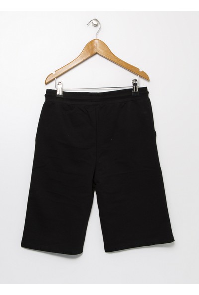 National Geographic Nudeboy Normal Bel Bağlamalı Cepli Diz Üstü Siyah Erkek Çocuk Şort