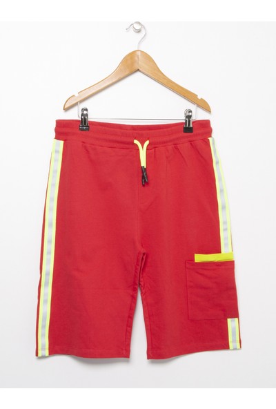 Funky Rocks Kırmızı Pamuk Erkek Şort