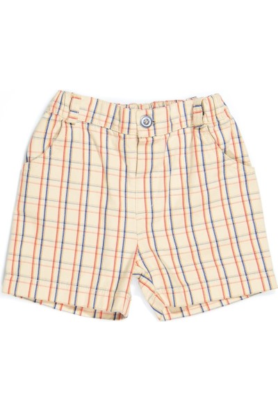 Mammaramma Kırmızı Erkek Kareli Çocuk Şort