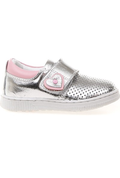 Mammaramma Enya Bantlı Gümüş Kız Çocuk Yürüyüş Ayakkabısı