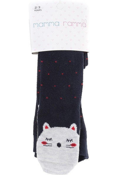 Mammaramma Lacivert Kız Çocuk Külotlu Çorap