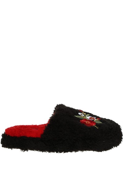 T-Box Siyah Kadın Ev Terliği