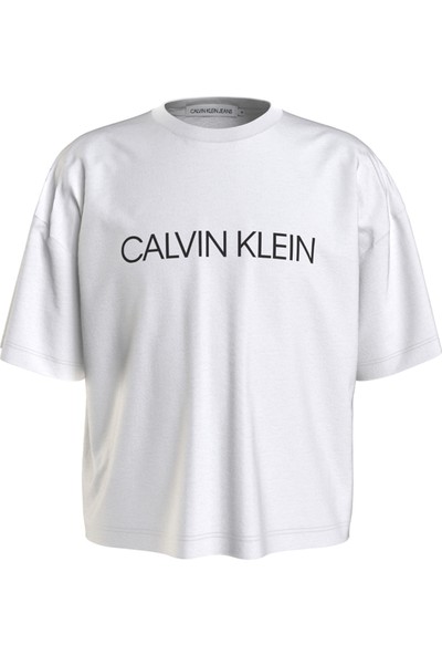 Calvin Klein IG0IG01064-INSTITUTIONAL Logo Boxy Bisiklet Yaka Normal Kalıp Düz Beyaz Kız Çocuk T-Shirt Calvin Klein IG0IG01064-INSTITUTIONAL Logo Boxy Bisiklet Yaka Normal Kalıp Düz Beyaz Kız Çocuk T-Shirt