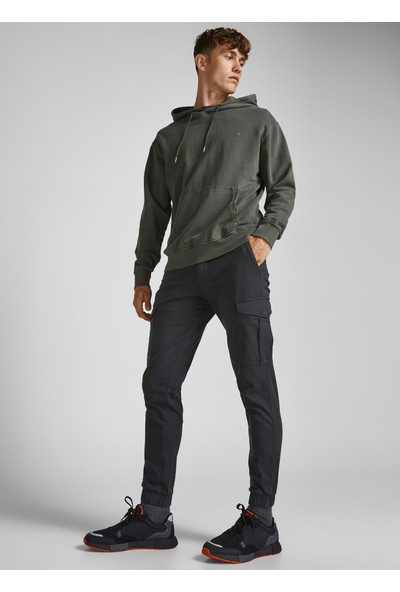 Jack & Jones 12186889_JPSTMARCO Jjjoe Cuffed Akm Normal Bel Düz Siyah Erkek Kargo Pantolon Jack & Jones 12186889_JPSTMARCO Jjjoe Cuffed Akm Normal Bel Düz Siyah Erkek Kargo Pantolon