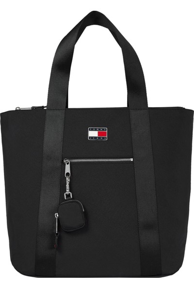 Tommy Hilfiger AW0AW11644BDS Siyah Kadın Tote Çanta Tommy Hilfiger AW0AW11644BDS Siyah Kadın Tote Çanta