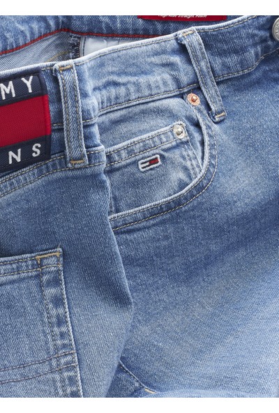 Tommy Jeans DW0DW115921AB Normal Bel Straight Açık Mavi Kadın Denim Pantolon Tommy Jeans DW0DW115921AB Normal Bel Straight Açık Mavi Kadın Denim Pantolon