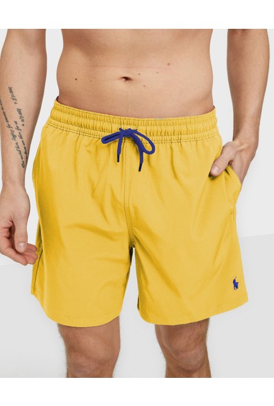 Polo Ralph Lauren Sarı Renk Beli Lastikli Deniz Şortu Polo Ralph Lauren Sarı Renk Beli Lastikli Deniz Şortu