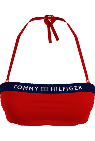 Tommy Hilfiger UW0UW03352XLG003 Kırmızı Kadın Bikini Üst
