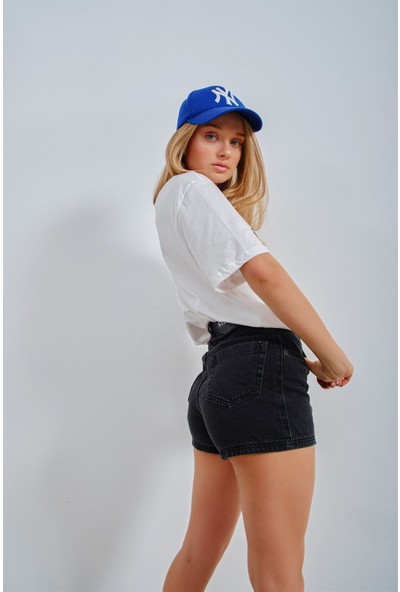 MyLove Highwaist Denim Şort Siyah MyLove Highwaist Denim Şort Siyah
